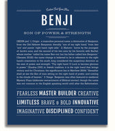 Benji | Name Art Print – Name Stories
