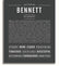 Bennett (male) | Name Art Print – Name Stories