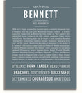 Bennett (male) | Name Art Print – Name Stories