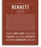 Bennett (male) | Name Art Print – Name Stories