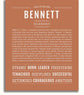 Bennett (male) | Name Art Print – Name Stories