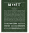 Bennett (male) | Name Art Print – Name Stories