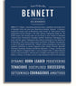 Bennett (male) | Name Art Print – Name Stories