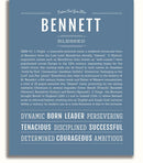 Bennett (male) | Name Art Print – Name Stories