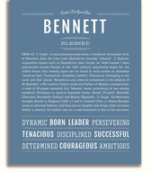 Bennett (male) | Name Art Print – Name Stories