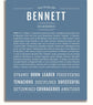 Bennett (male) | Name Art Print – Name Stories