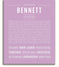 Bennett (male) | Name Art Print – Name Stories