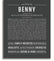 Benny Personalized Name Meaning Art Prints – Name Stories