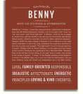 Benny Personalized Name Meaning Art Prints – Name Stories