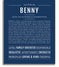 Benny Personalized Name Meaning Art Prints – Name Stories