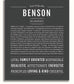 Benson | Name Art Print – Name Stories