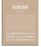 Benson | Name Art Print – Name Stories