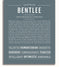 Bentlee Personalized Name Meaning Art Prints – Name Stories