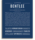 Bentlee | Name Art Print – Name Stories