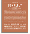 Berkeley | Name Art Print – Name Stories