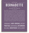 Bernadette | Name Art Print – Name Stories
