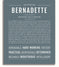 Bernadette | Name Art Print – Name Stories