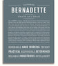 Bernadette | Name Art Print – Name Stories