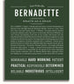 Bernadette Personalized Name Meaning Art Prints – Name Stories