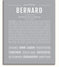 Bernard Personalized Name Meaning Art Prints – Name Stories