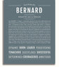 Bernard Personalized Name Meaning Art Prints – Name Stories
