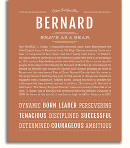Bernard | Name Art Print – Name Stories