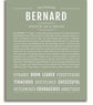 Bernard Personalized Name Meaning Art Prints – Name Stories