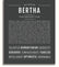 Bertha | Name Art Print – Name Stories