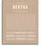 Bertha | Name Art Print – Name Stories