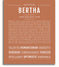 Bertha | Name Art Print – Name Stories