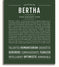 Bertha | Name Art Print – Name Stories
