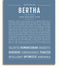 Bertha | Name Art Print – Name Stories