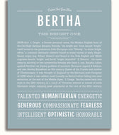 Bertha | Name Art Print – Name Stories
