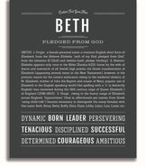 Beth | Name Art Print – Name Stories