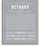 Bethany Personalized Name Meaning Art Prints – Name Stories