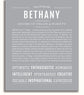 Bethany Personalized Name Meaning Art Prints – Name Stories