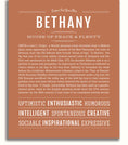 Bethany | Name Art Print – Name Stories