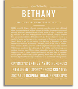 Bethany | Name Art Print – Name Stories