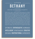 Bethany | Name Art Print – Name Stories