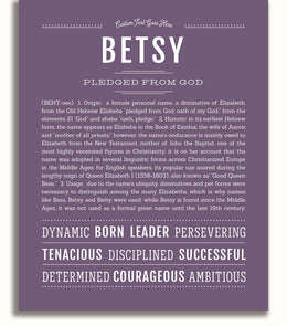 Betsy | Name Art Print – Name Stories