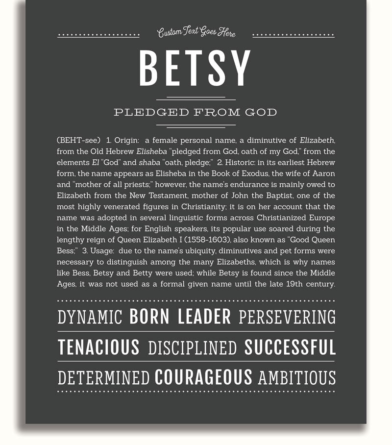 Betsy | Name Art Print – Name Stories