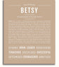 Betsy | Name Art Print – Name Stories