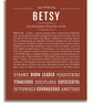 Betsy | Name Art Print – Name Stories