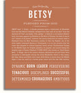 Betsy Personalized Name Meaning Art Prints – Name Stories