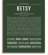 Betsy | Name Art Print – Name Stories