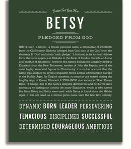 Betsy | Name Art Print – Name Stories