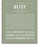Betsy Personalized Name Meaning Art Prints – Name Stories