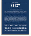 Betsy | Name Art Print – Name Stories