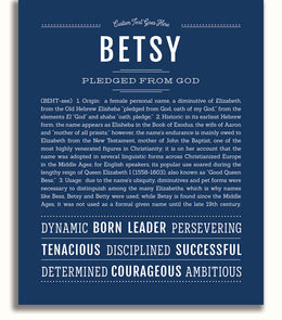 Betsy | Name Art Print – Name Stories