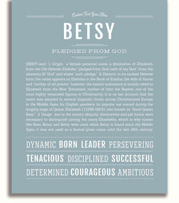 Betsy | Name Art Print – Name Stories